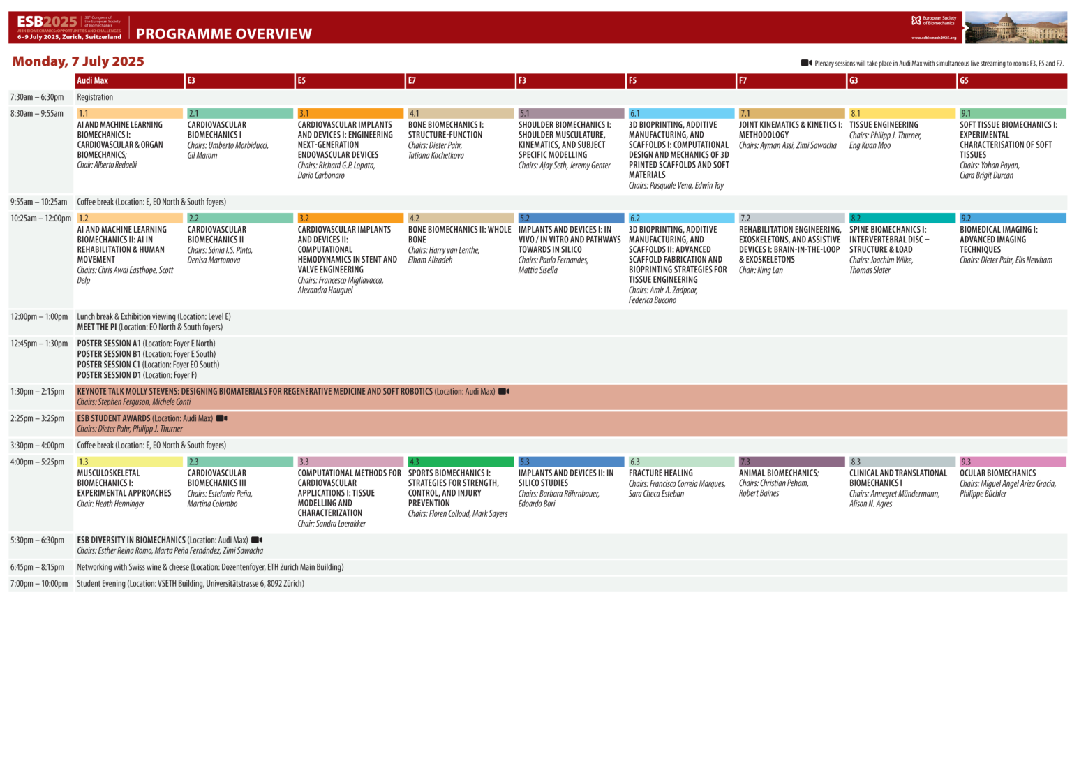 ESB 2025 Programme | ESBiomech 2025